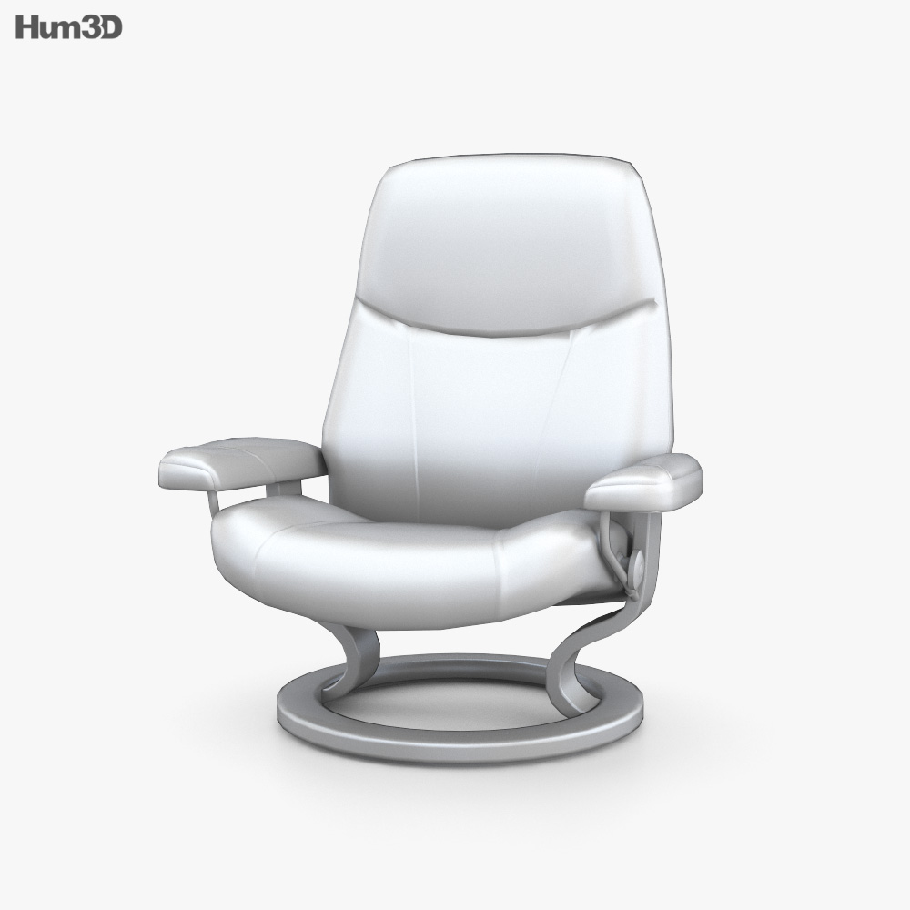 Ekornes Ambassador Chair 3D model - Download in MAX, OBJ, FBX, C4D