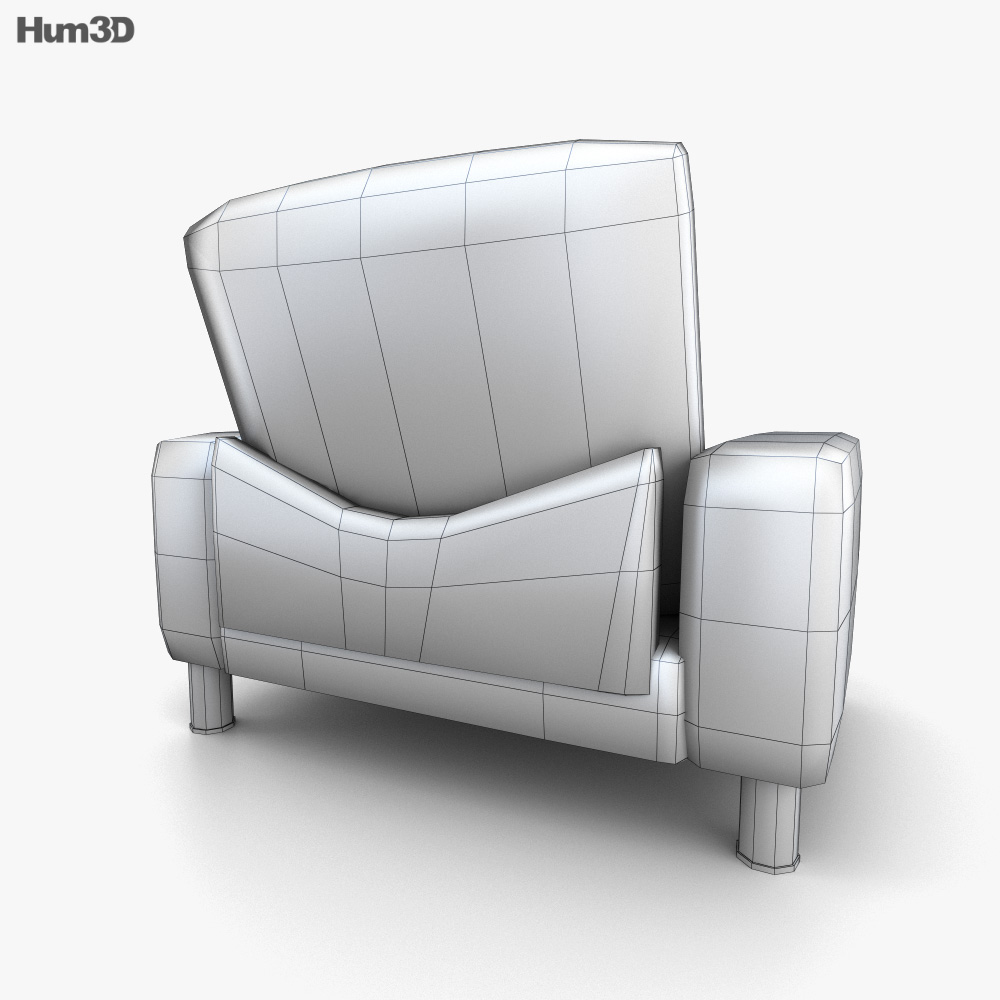 Ekornes Space Low-Back Armchair 3D model - Download in MAX, OBJ, FBX, C4D