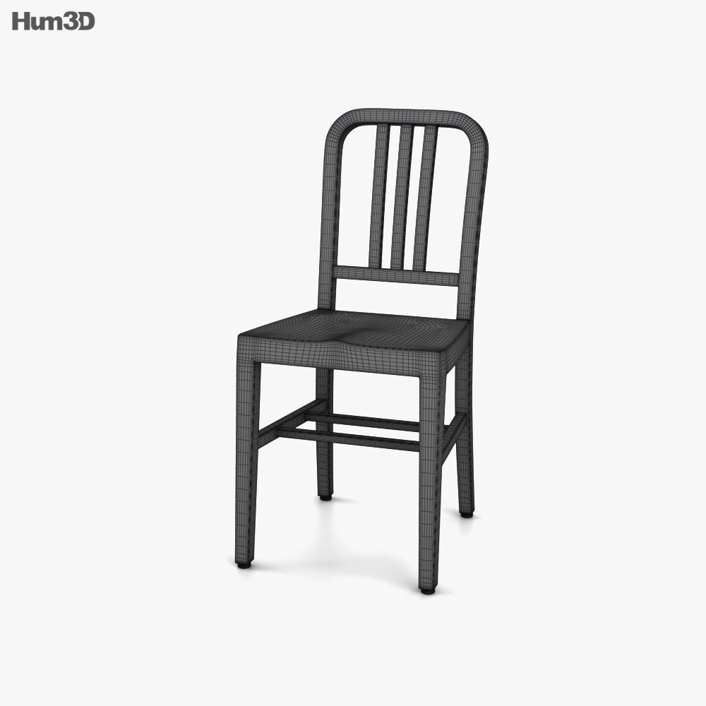 Emeco Stye 1006 Navy Chair 3D model - Download in MAX, OBJ, FBX, C4D