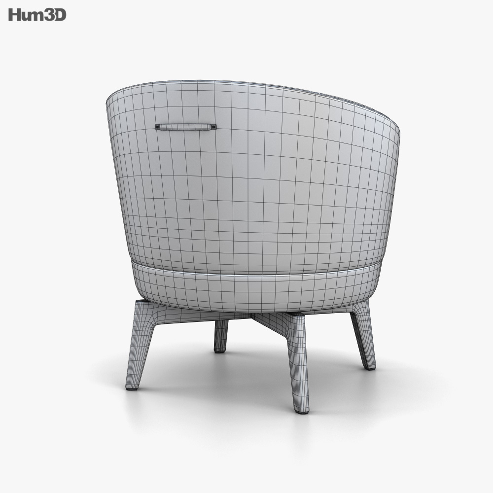 Fendi Casa Doyle Armchair 3D model - Download in MAX, OBJ, FBX, C4D