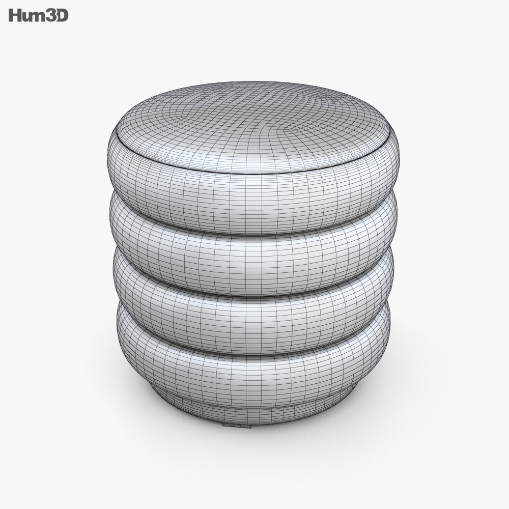 Ferm Living Round Poof 3D model - Download in MAX, OBJ, FBX, C4D