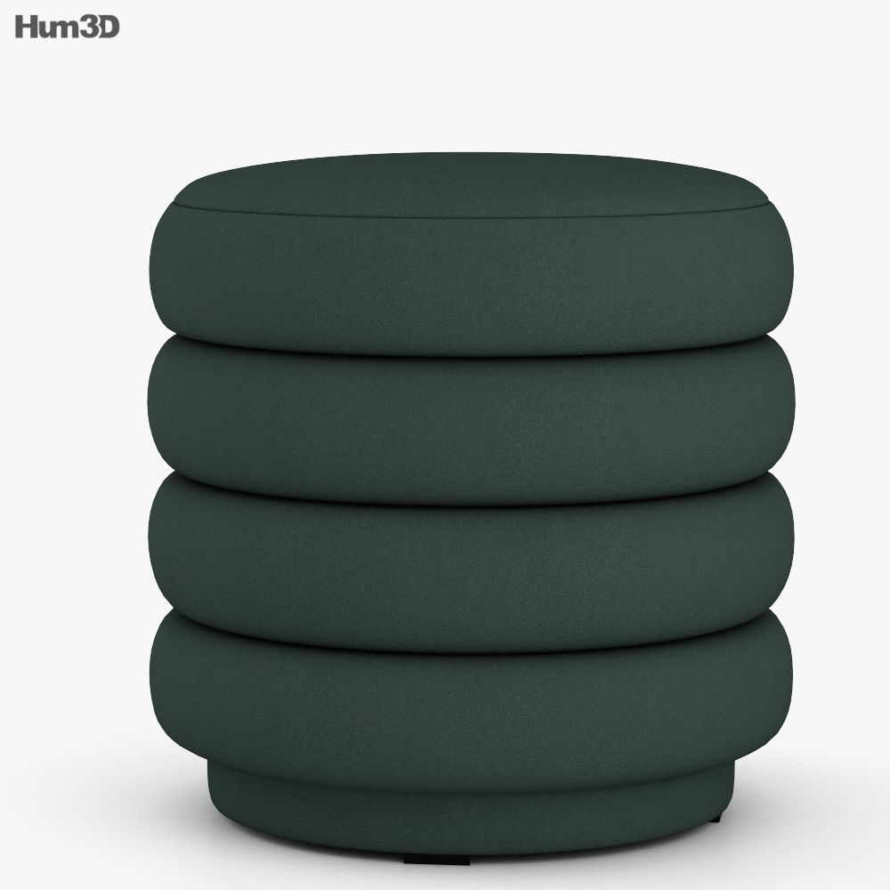 Ferm Living Round Poof 3D model - Download in MAX, OBJ, FBX, C4D