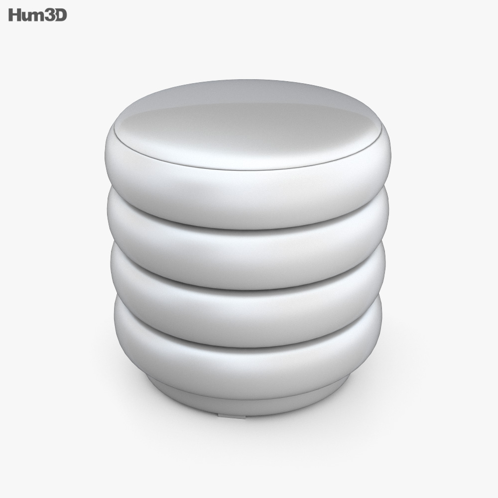 Ferm Living Round Poof 3D model - Download in MAX, OBJ, FBX, C4D