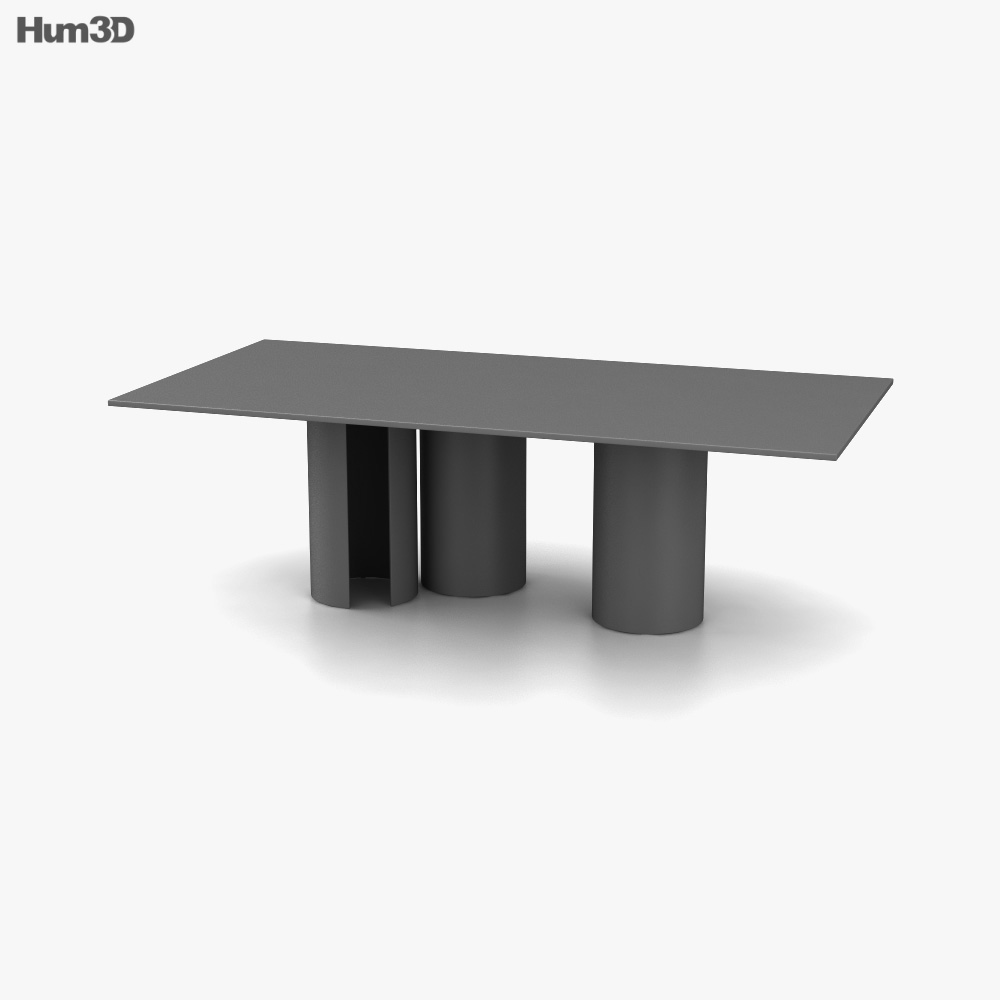 Fiam Luxor Glass table 3D model - Download in MAX, OBJ, FBX, C4D
