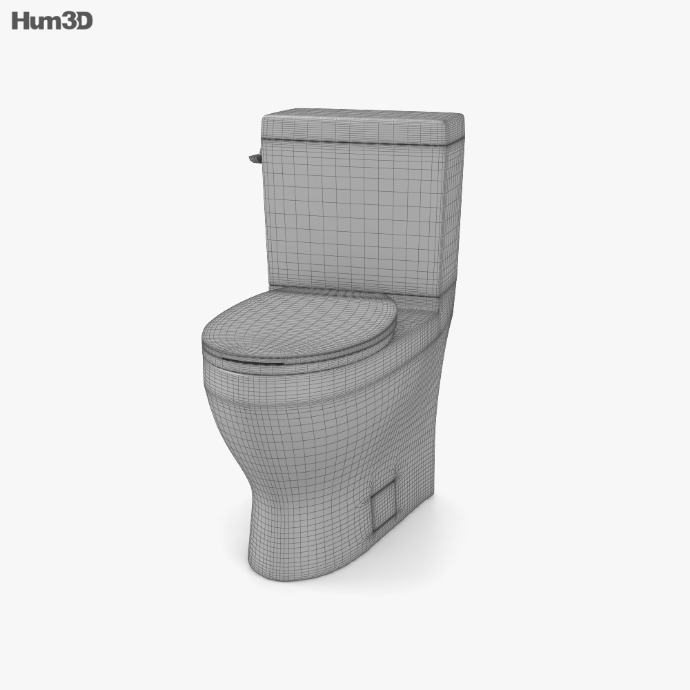 Fine Fixtures Modern Two Piece toilet 3D model - Download in MAX, OBJ ...
