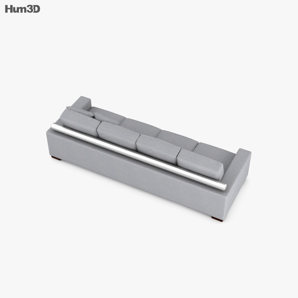 Flexform Status Sofa 3D model - Download in MAX, OBJ, FBX, C4D