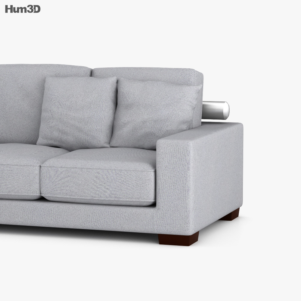 Flexform Status Sofa 3D model - Download in MAX, OBJ, FBX, C4D