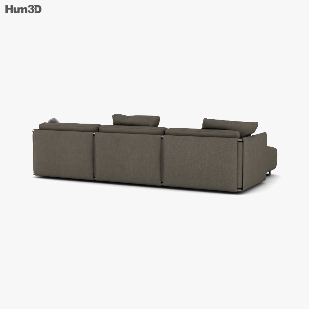 Flexform Edmond Sofa 3D model - Download in MAX, OBJ, FBX, C4D