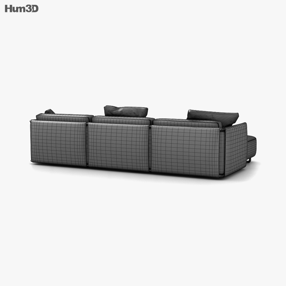 Flexform Edmond Sofa 3D model - Download in MAX, OBJ, FBX, C4D