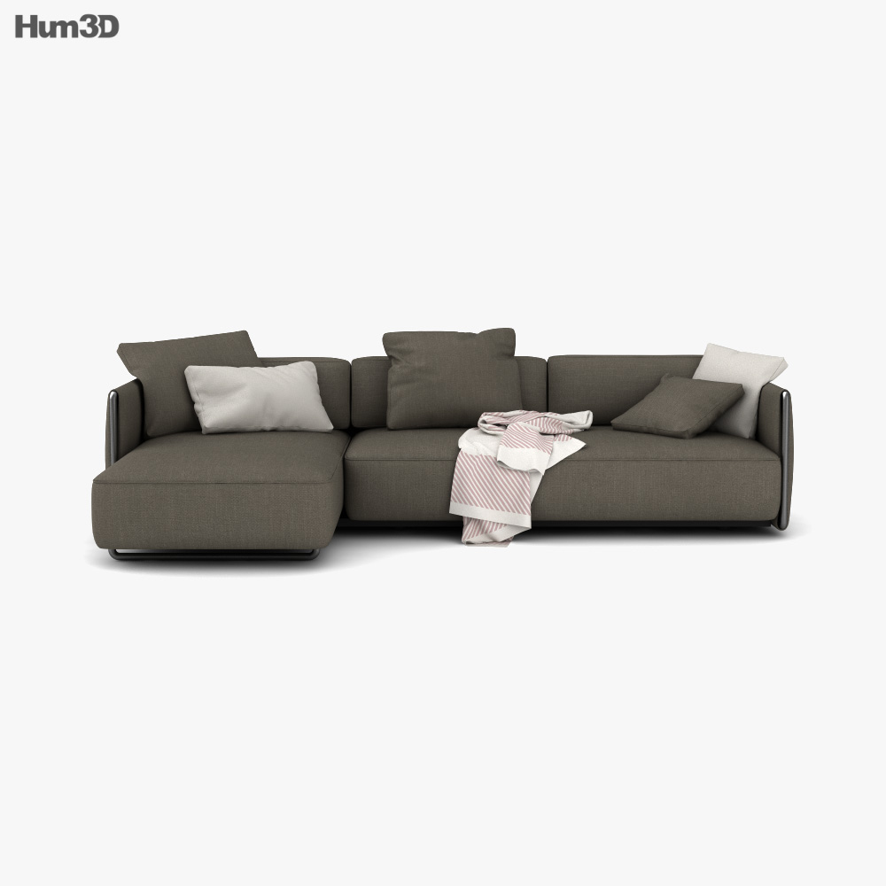 Flexform Edmond Sofa 3D model - Download in MAX, OBJ, FBX, C4D