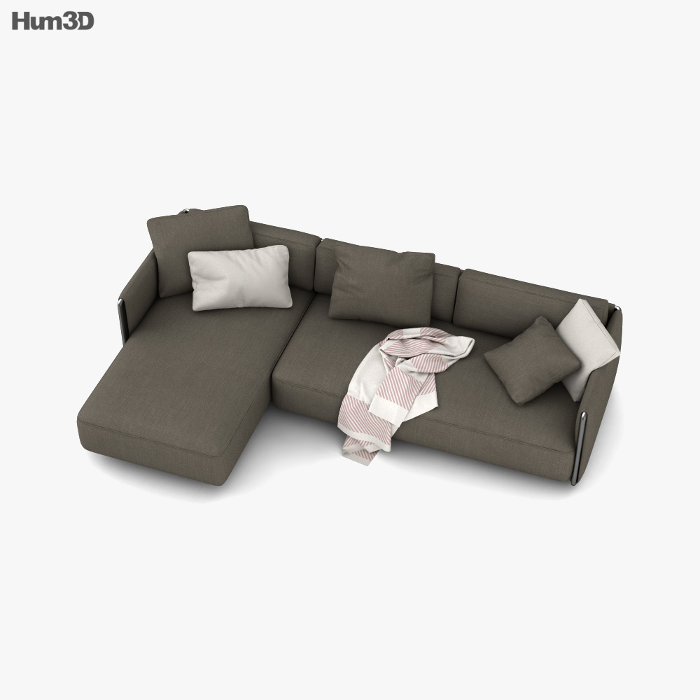 Flexform Edmond Sofa 3D model - Download in MAX, OBJ, FBX, C4D