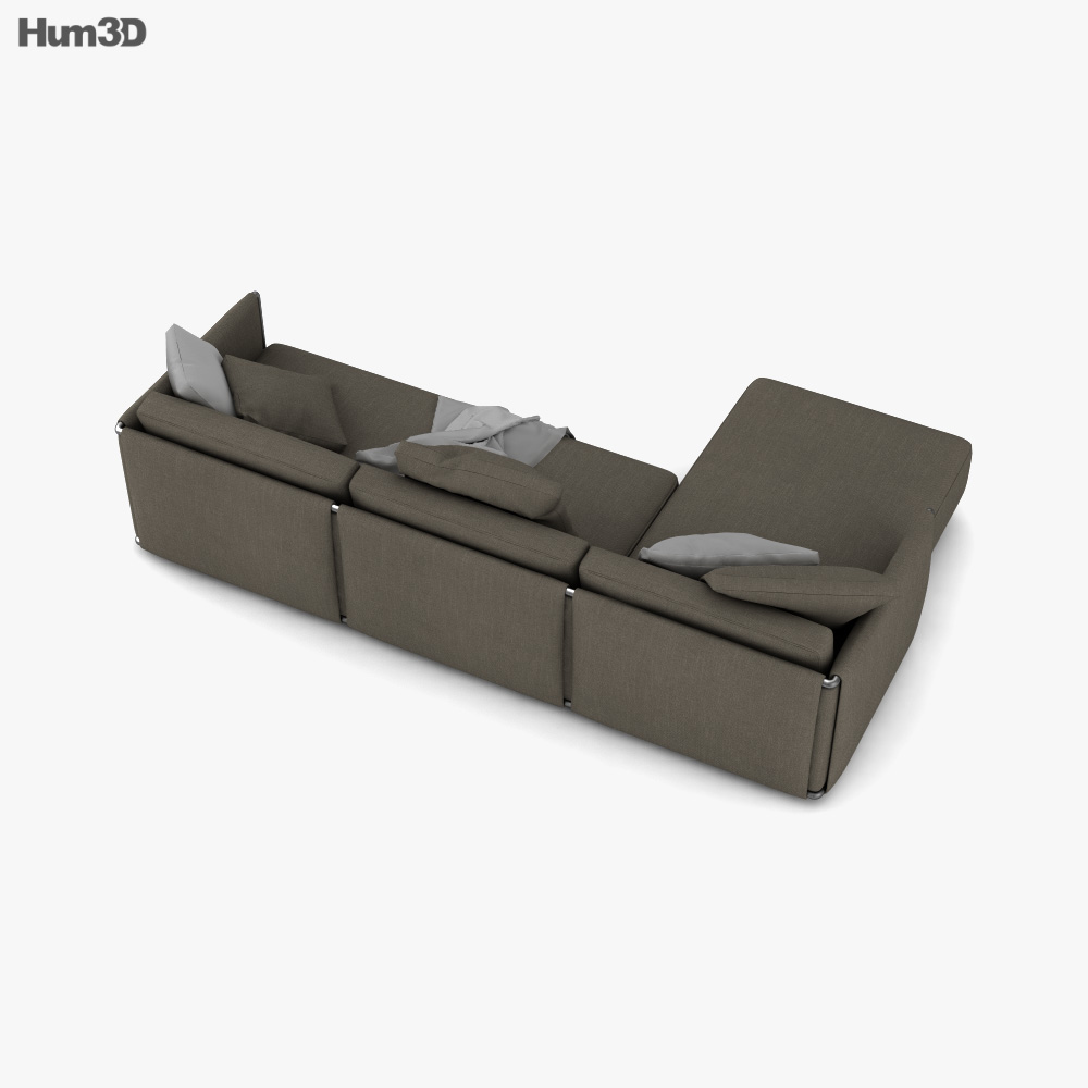 Flexform Edmond Sofa 3D model - Download in MAX, OBJ, FBX, C4D