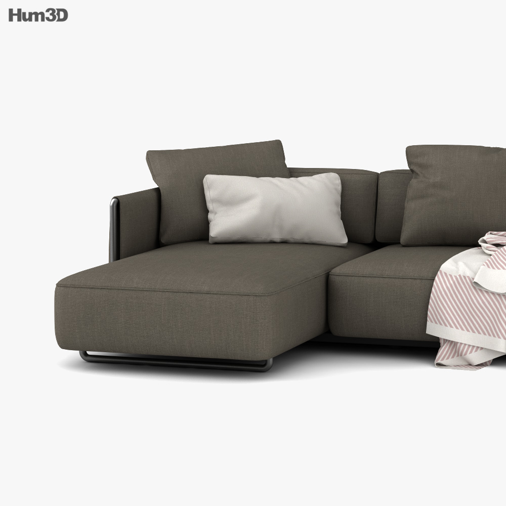 Flexform Edmond Sofa 3D model - Download in MAX, OBJ, FBX, C4D