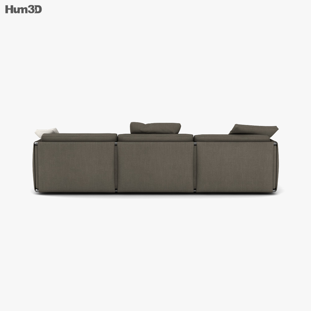 Flexform Edmond Sofa 3D model - Download in MAX, OBJ, FBX, C4D