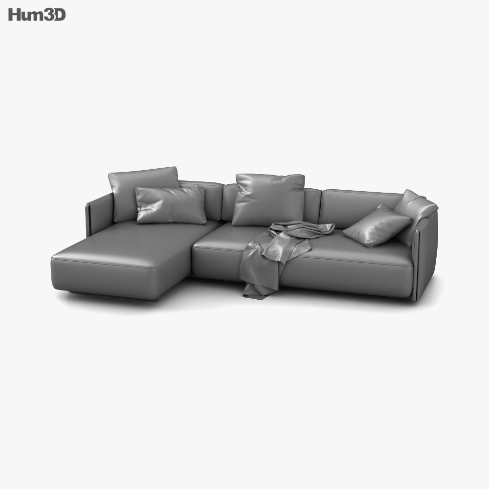 Flexform Edmond Sofa 3D model - Download in MAX, OBJ, FBX, C4D