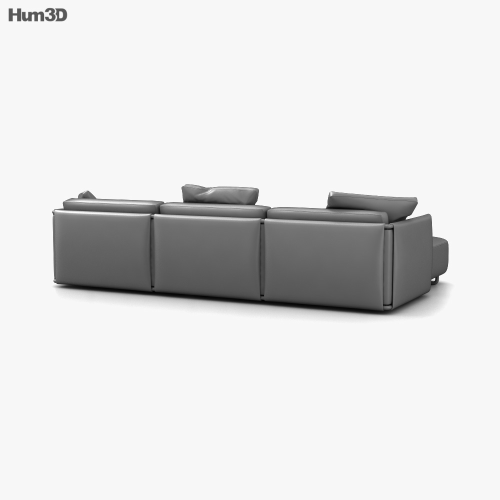 Flexform Edmond Sofa 3D model - Download in MAX, OBJ, FBX, C4D