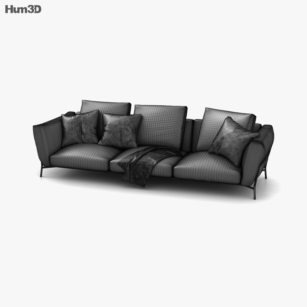 Flexform Ambroeus Sofa 3D model - Download in MAX, OBJ, FBX, C4D