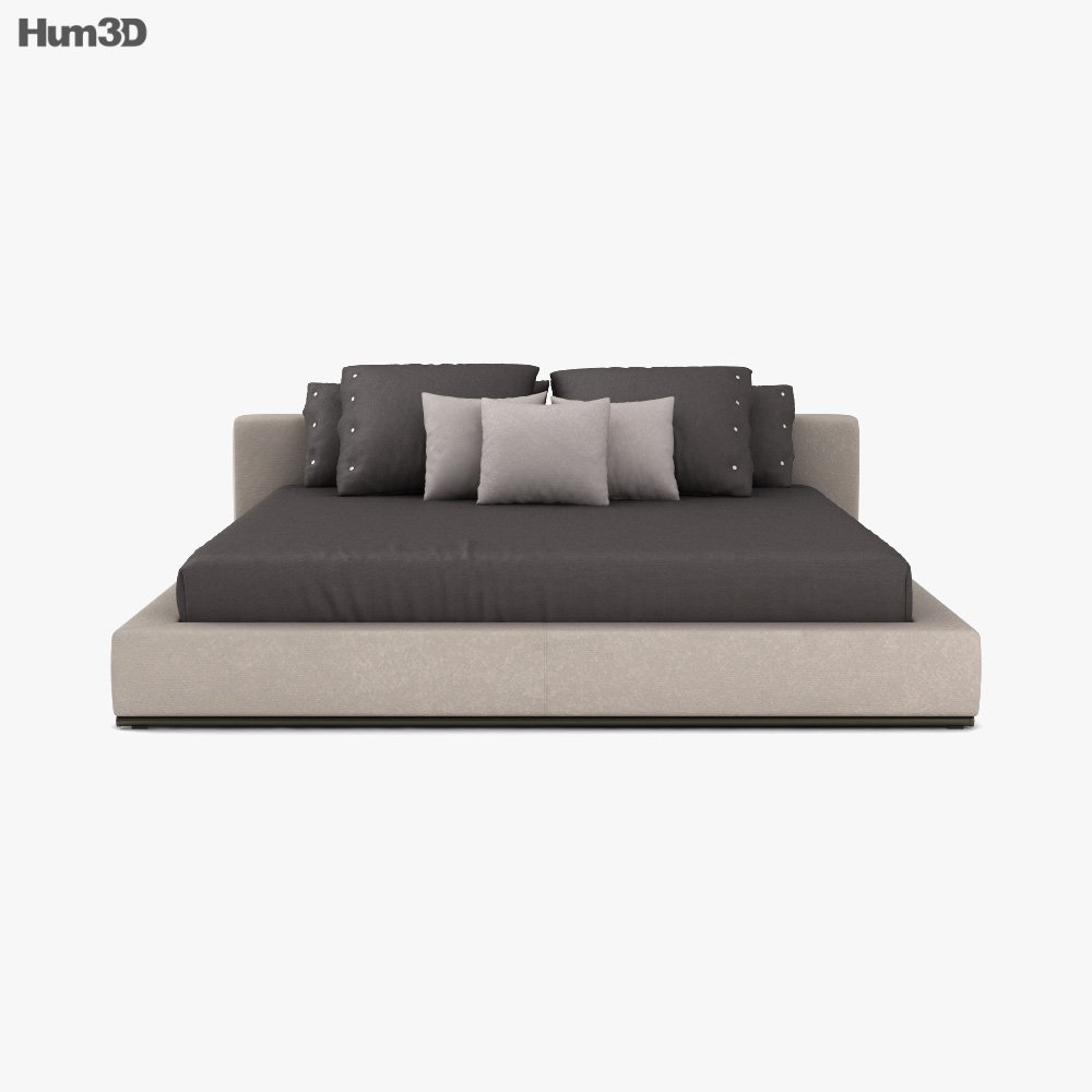 Flexform Groundpiece Bed 3D model - Download in MAX, OBJ, FBX, C4D