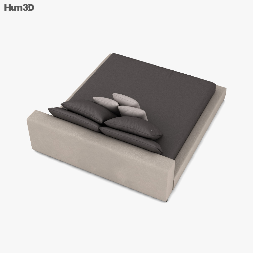 Flexform Groundpiece Bed 3D model - Download in MAX, OBJ, FBX, C4D