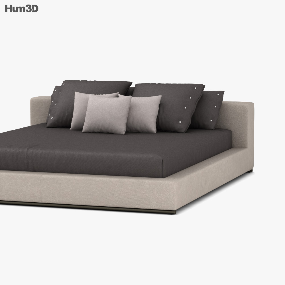 Flexform Groundpiece Bed 3D model - Download in MAX, OBJ, FBX, C4D