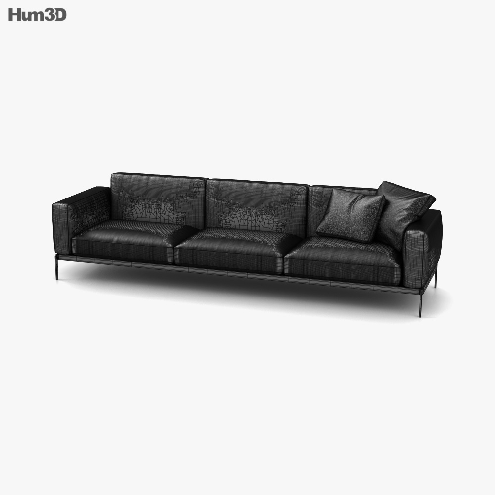 Flexform Romeo Sofa 3D model - Download in MAX, OBJ, FBX, C4D