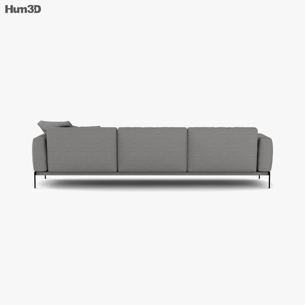 Flexform Romeo Sofa 3D model - Download in MAX, OBJ, FBX, C4D