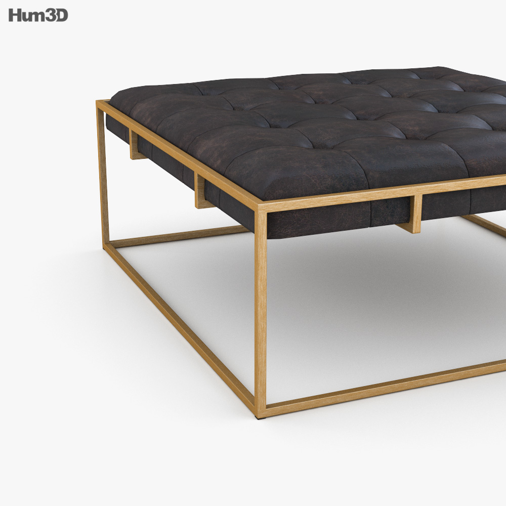 Four Hands Oxford Square Coffee table 3D model - Download in MAX, OBJ ...