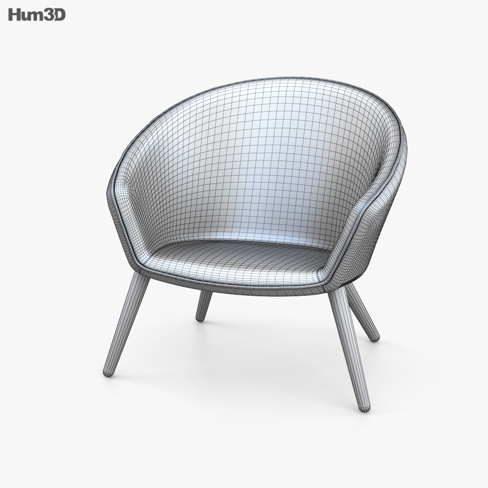 Fredericia Ditzel Lounge chair 3D model - Download in MAX, OBJ, FBX, C4D