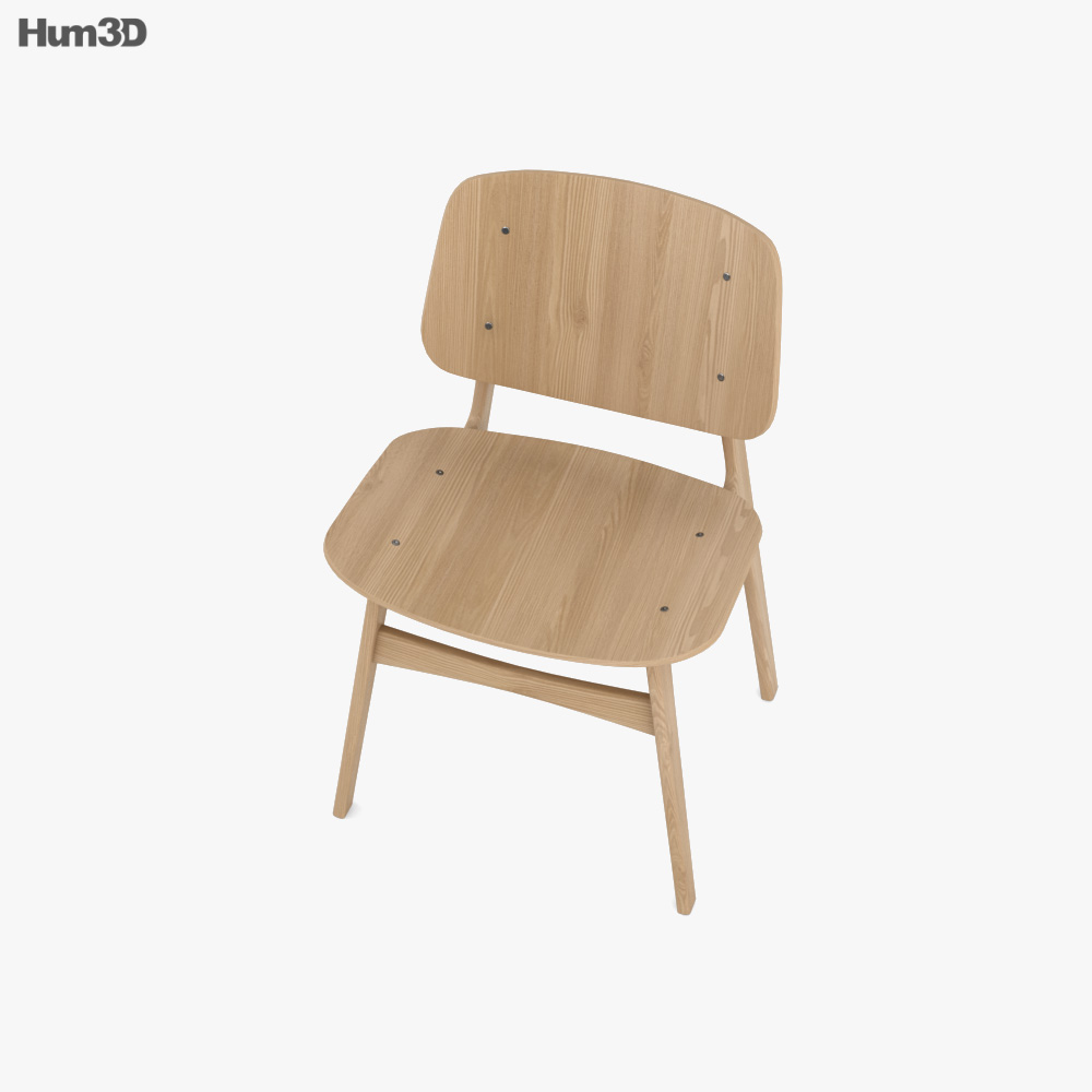 Fredericia Soborg Chair 3D model - Download in MAX, OBJ, FBX, C4D
