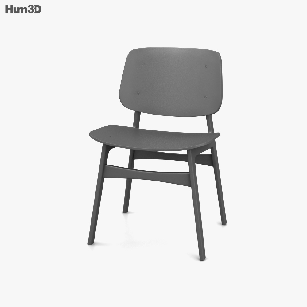 Fredericia Soborg Chair 3D model - Download in MAX, OBJ, FBX, C4D