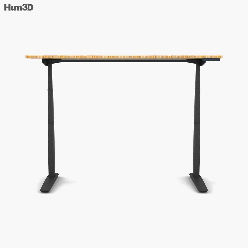 Fully Jarvis Bamboo Standing Desk 3D model - Download in MAX, OBJ, FBX, C4D