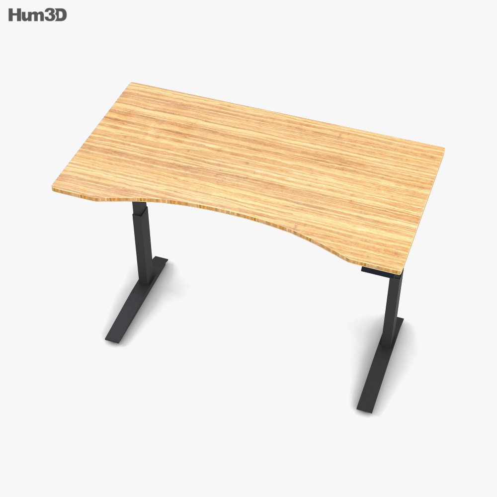 Fully Jarvis Bamboo Standing Desk 3D model - Download in MAX, OBJ, FBX, C4D