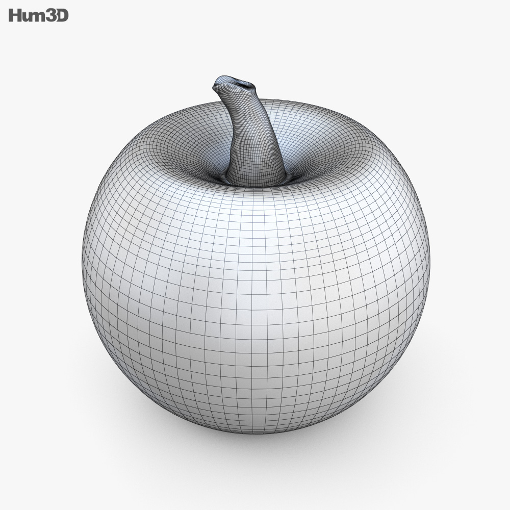 Pols Potten Apple Glass Fruit Bowl 3D model - Download in MAX, OBJ, FBX ...