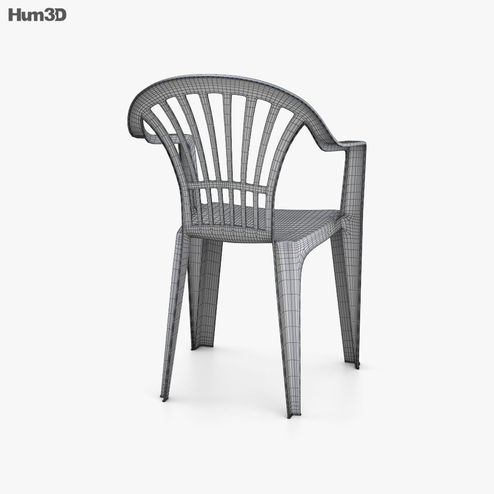 Plastic chair 3D model - Download in MAX, OBJ, FBX, C4D