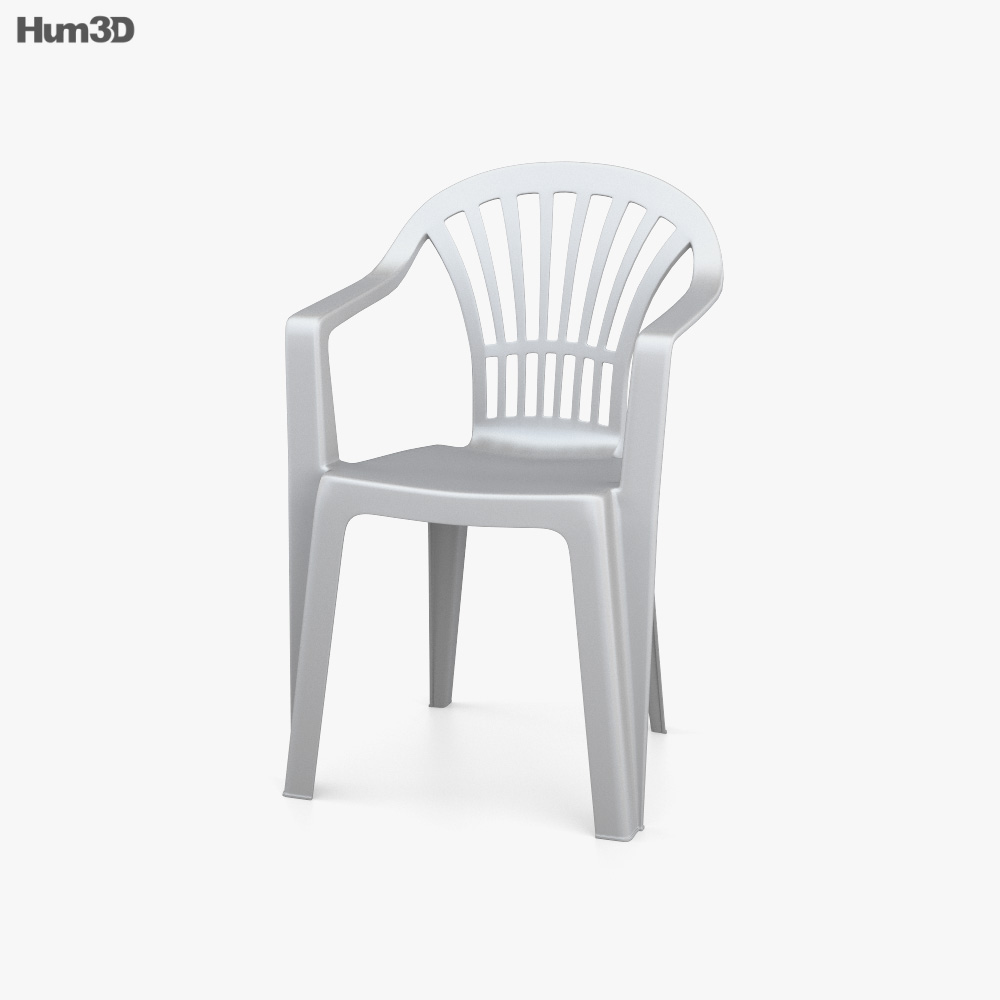 Plastic chair 3D model - Download in MAX, OBJ, FBX, C4D