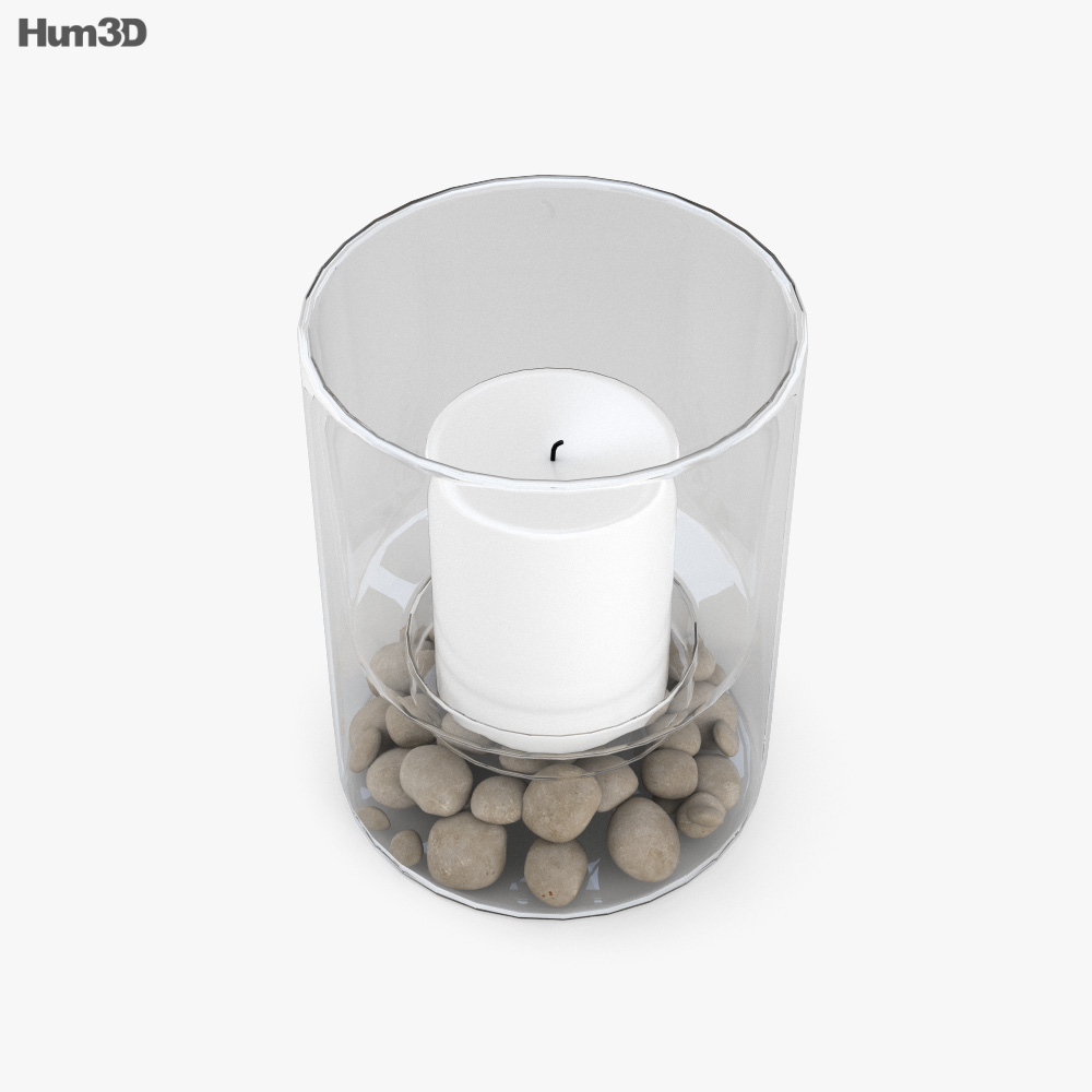 Candle In A Glass Jar 3D model - Download in MAX, OBJ, FBX, C4D