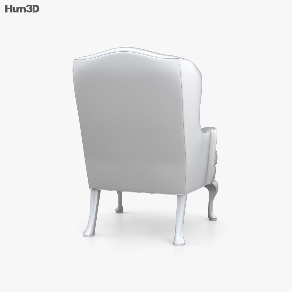 Queen Anne Style Armchair 3D model - Download in MAX, OBJ, FBX, C4D