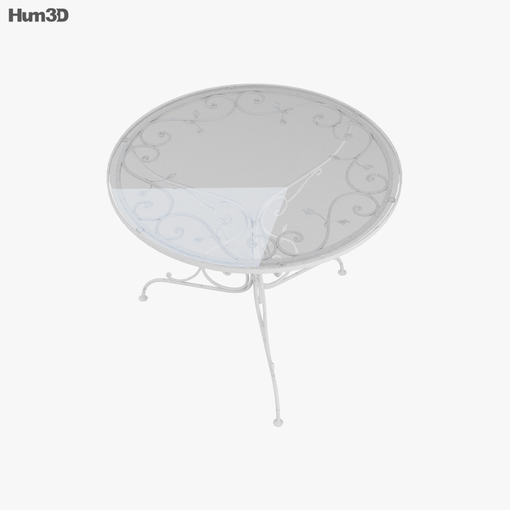 Iron Cafe Table 3D model - Download in MAX, OBJ, FBX, C4D