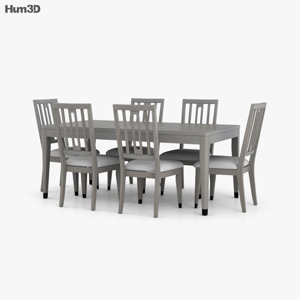 Classic Dining Set 3D model - Download in MAX, OBJ, FBX, C4D