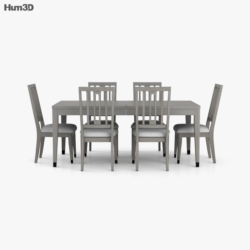 Classic Dining Set 3D model - Download in MAX, OBJ, FBX, C4D