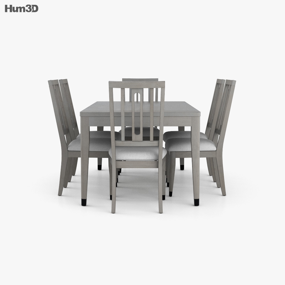 Classic Dining Set 3D model - Download in MAX, OBJ, FBX, C4D