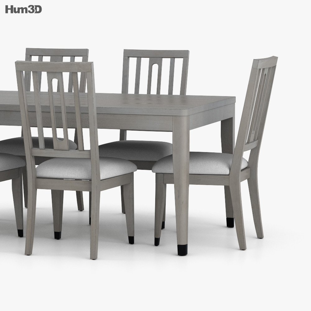 Classic Dining Set 3D model - Download in MAX, OBJ, FBX, C4D