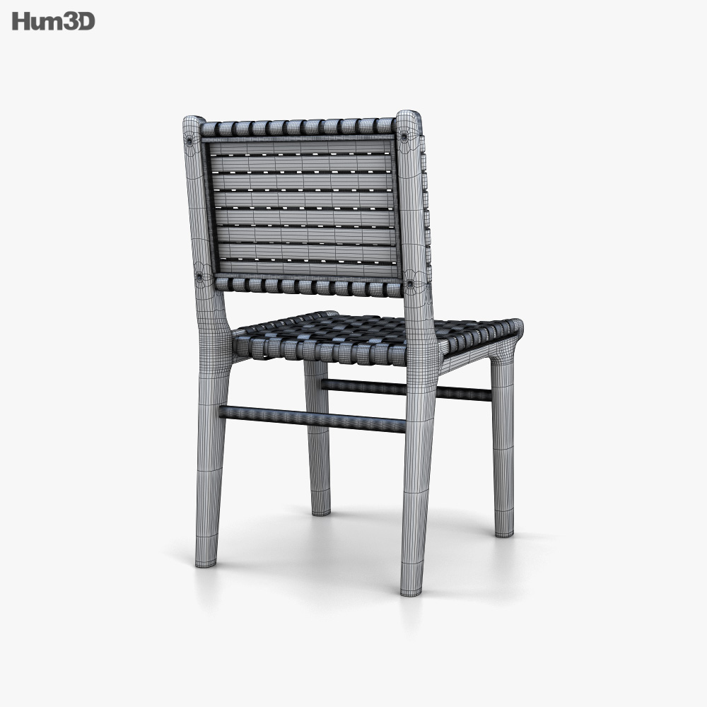 Strap Girona Dining chair 3D model - Download in MAX, OBJ, FBX, C4D