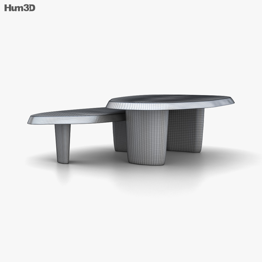 Duo Multilaque Coffee table 3D model - Download in MAX, OBJ, FBX, C4D