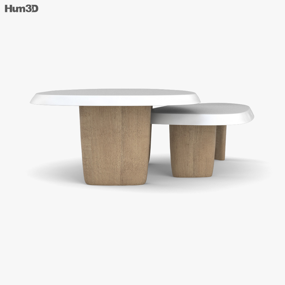 Duo Multilaque Coffee table 3D model - Download in MAX, OBJ, FBX, C4D