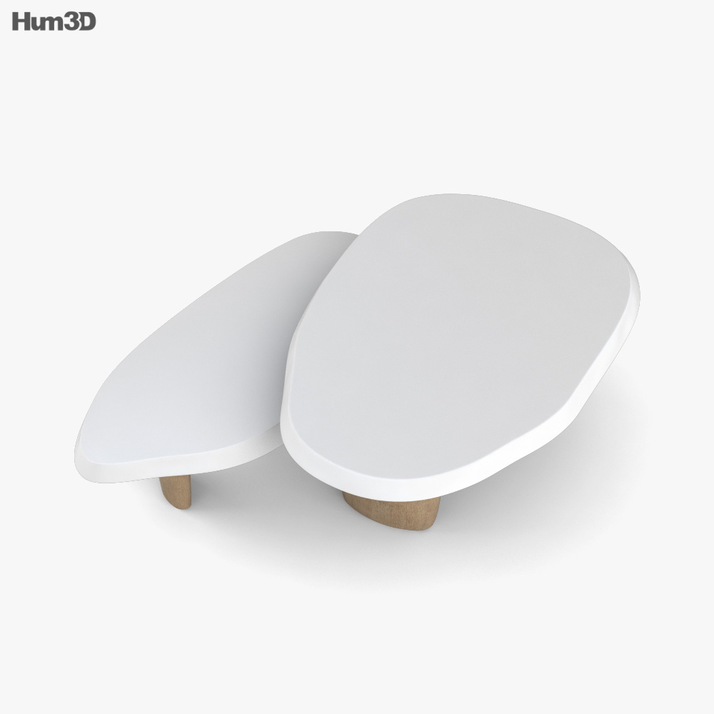 Duo Multilaque Coffee table 3D model - Download in MAX, OBJ, FBX, C4D