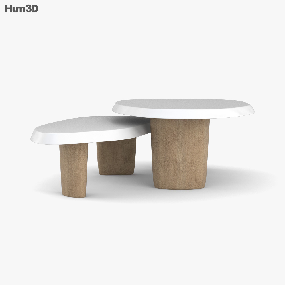 Duo Multilaque Coffee table 3D model - Download in MAX, OBJ, FBX, C4D