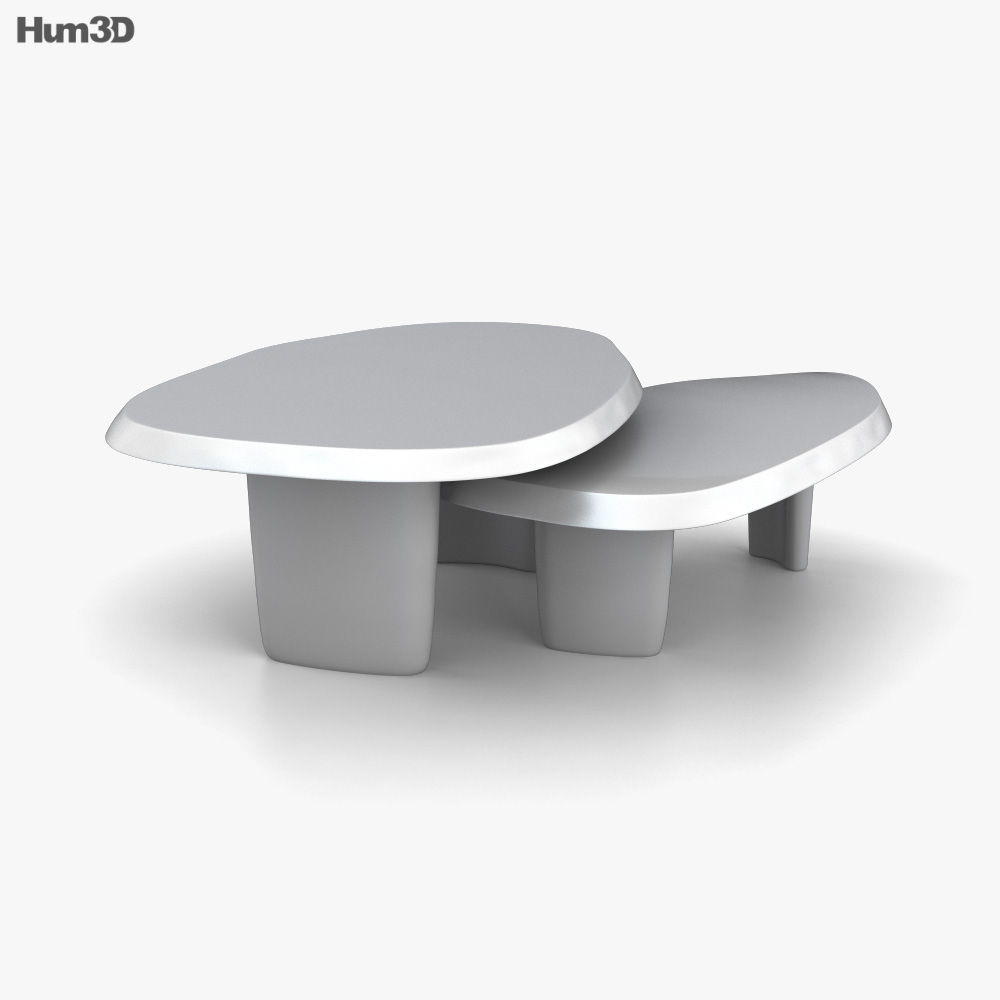 Duo Multilaque Coffee table 3D model - Download in MAX, OBJ, FBX, C4D