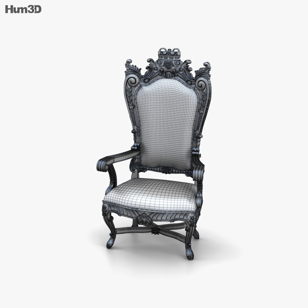 Royal Throne 3D model - Download in MAX, OBJ, FBX, C4D