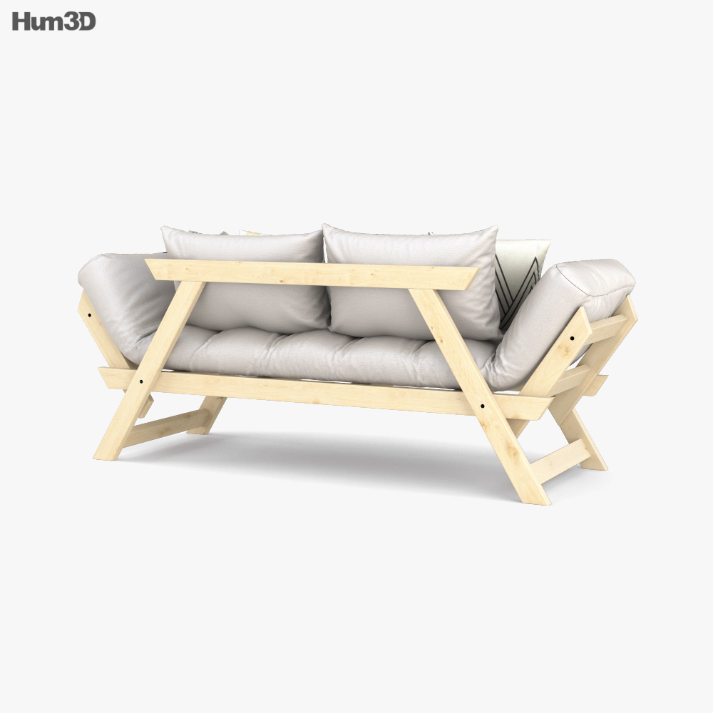 Alula Futon Sofa 3D model - Download in MAX, OBJ, FBX, C4D